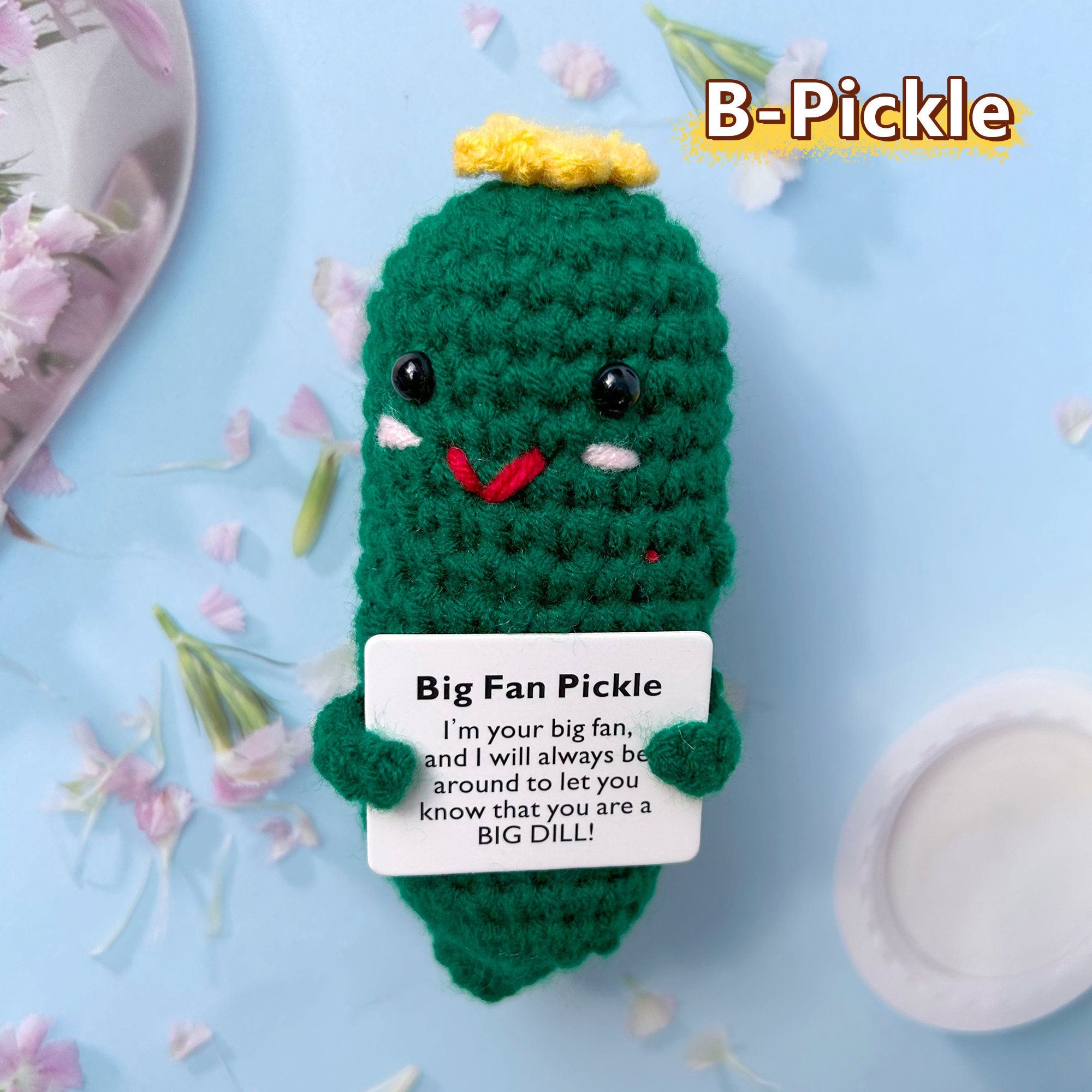 Emotional Support Pickle,positive Pickle,big Fan Pickle,handmade ...