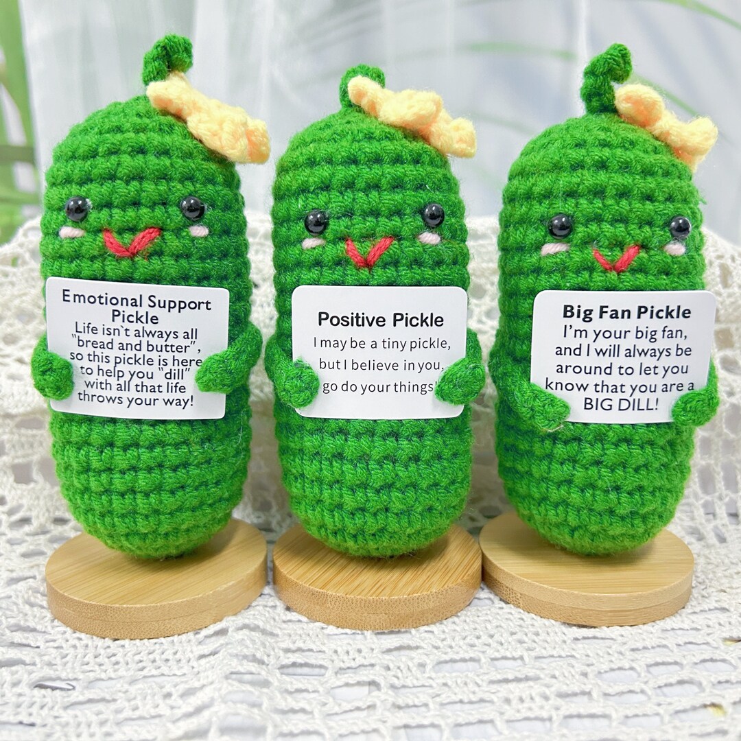 Emotional Support Pickle,positive Pickle,big Fan Pickle,handmade ...