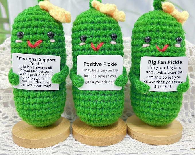 Emotional Support Pickle,positive Pickle,big Fan Pickle,handmade ...