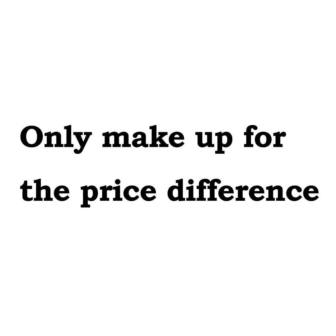 Only Make up for the Price Difference - Etsy