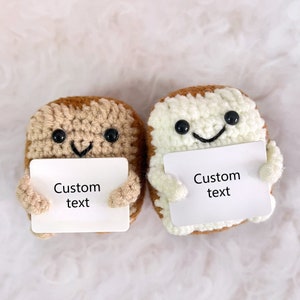Crochet Toast Emotional Support Father's Day Gift, Customized Positive ...