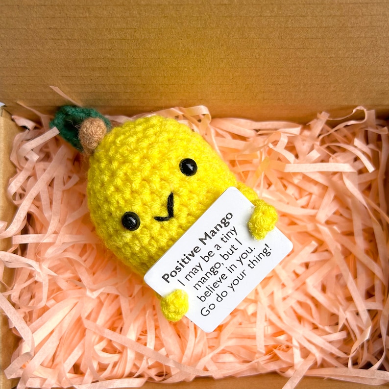 Handmade Crochet Mango-positive Vegetables,emotional Support Mango ...