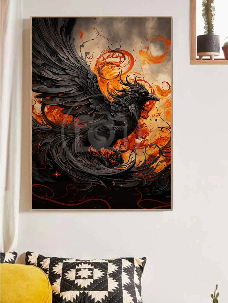 Fantasy Raven Digital Art Download A3 - Etsy