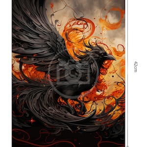 Fantasy Raven Digital Art Download A3 - Etsy