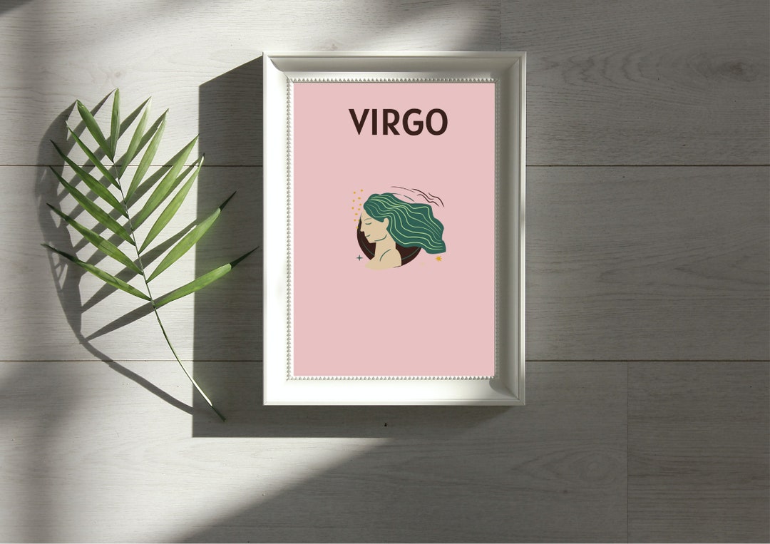 Virgo Poster, Power Colors, Virgo Gift, Virgo Art Print, Horoscope ...