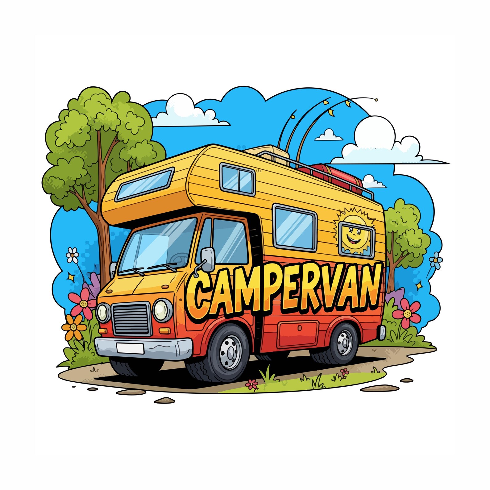 Campervan Design Vector - Etsy