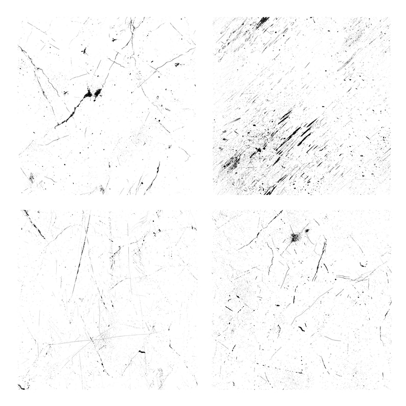 Specks & Scratches Overlays: 20 Seamless Grunge Textures (pngs, Digital ...