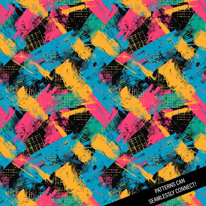 80s Grunge Seamless Digital Paper | Commercial Use | High-resolution ...