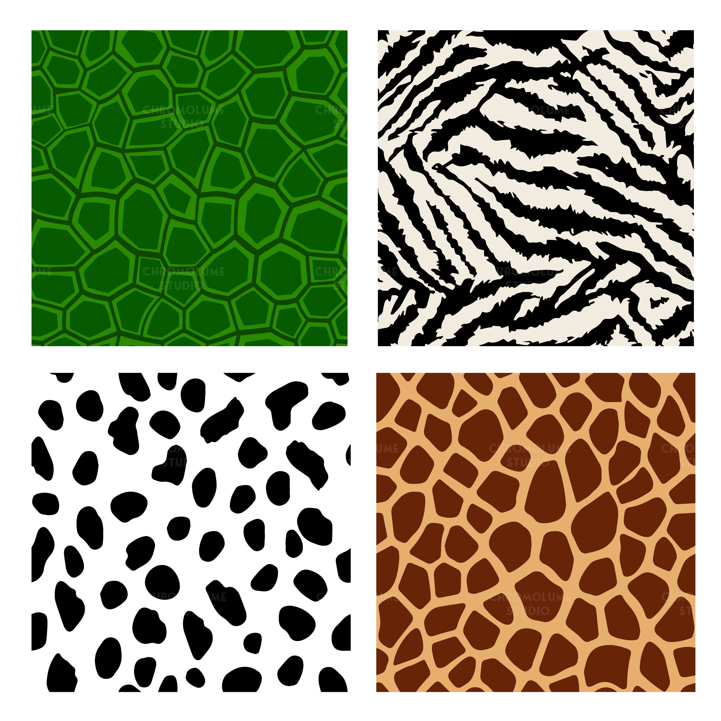Safari Animal Print Digital Paper: Seamless Classic Patterns (digital ...