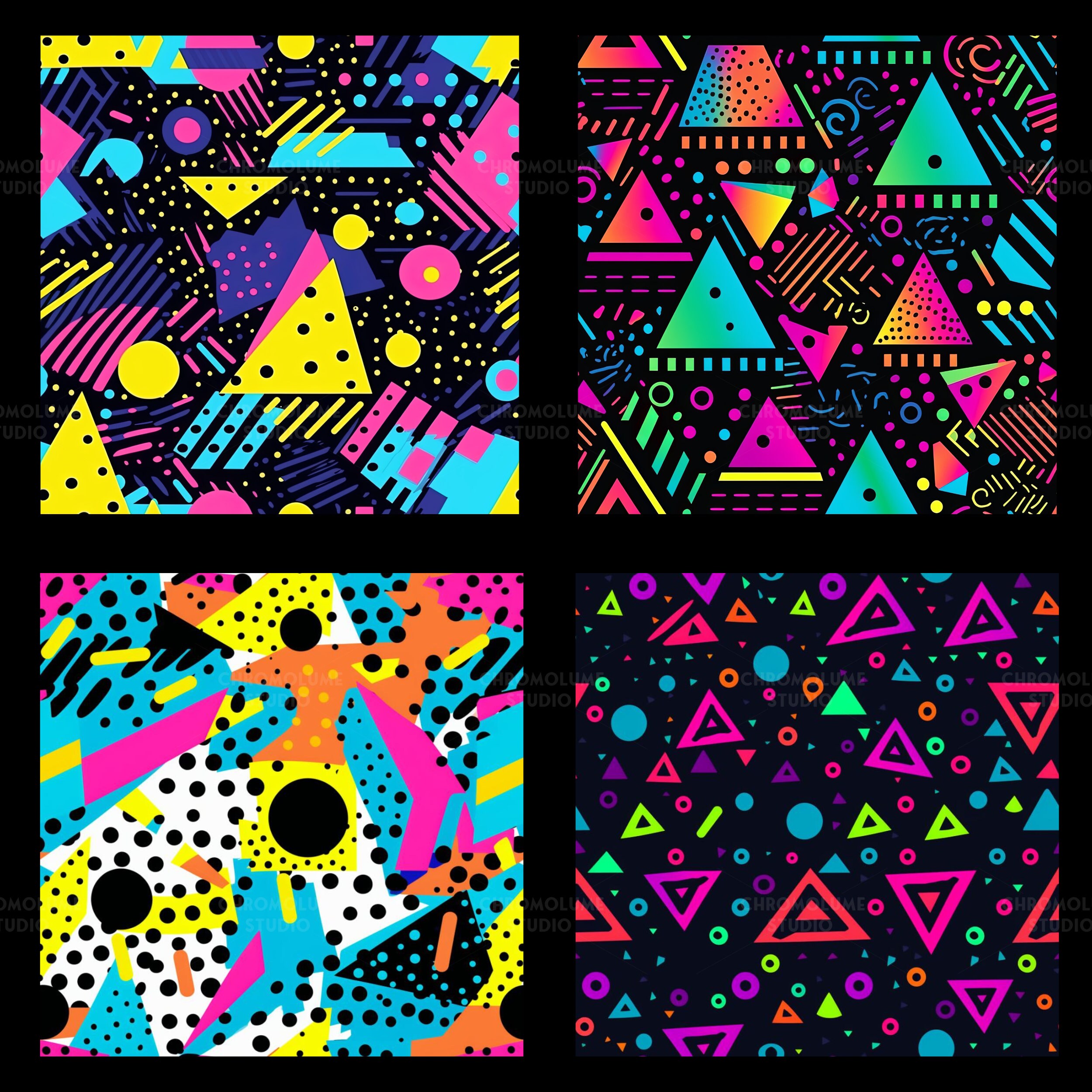 90s Neon Seamless Digital Paper | Commercial Use | High-resolution ...