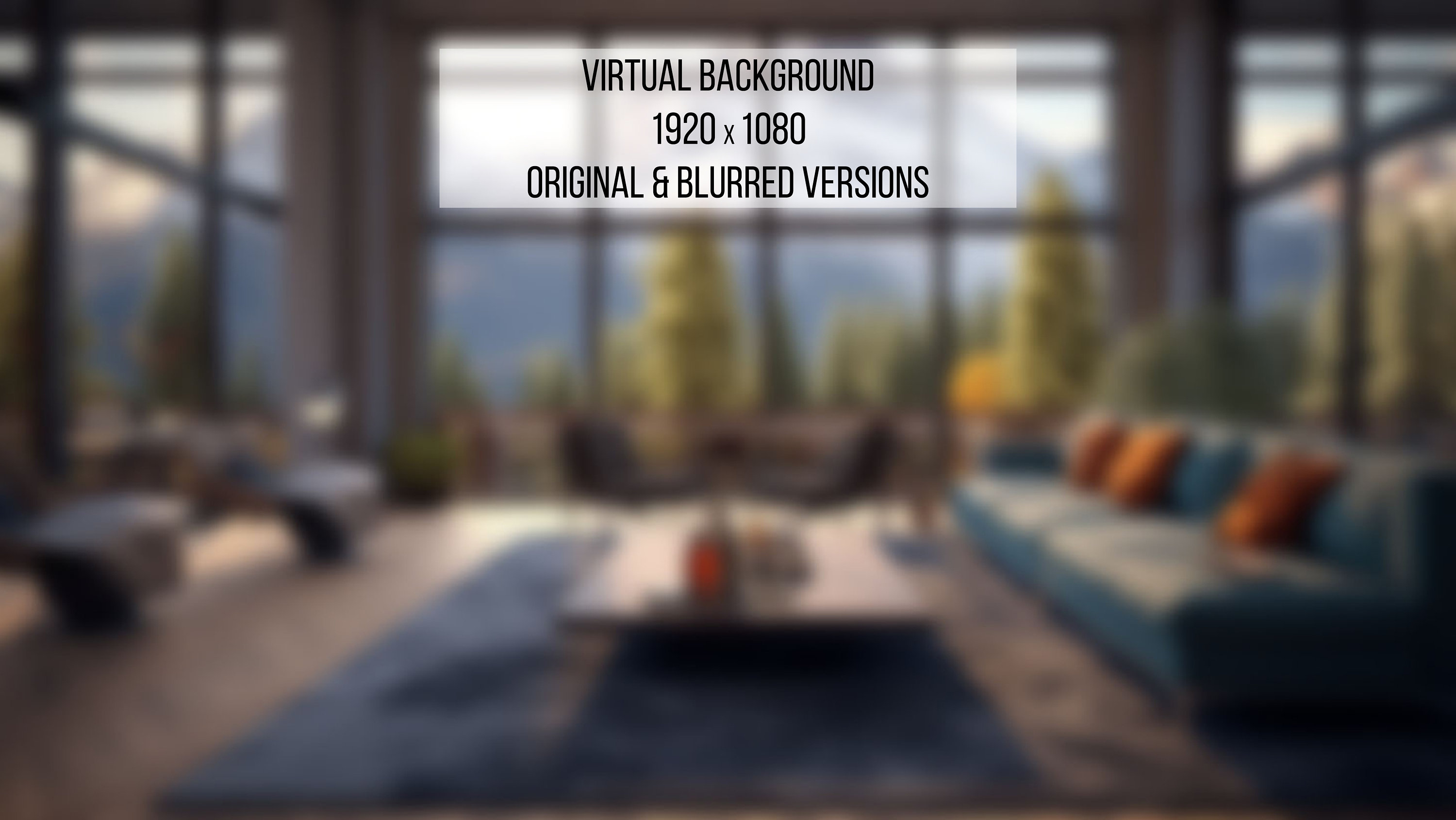 Mountain Home Virtual Meeting Background Backdrop Zoom - Etsy