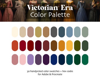 1920s Art Deco Digital Color Palette: 30 Vintage Hues for Procreate ...