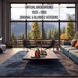 Mountain Home Virtual Meeting Background | Backdrop | Zoom | Microsoft ...