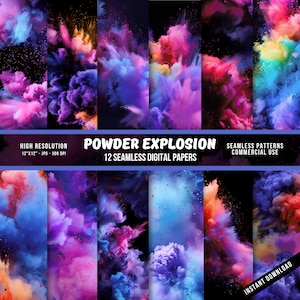 Powder Explosion Seamless Digital Paper Commercial Use High-resolution ...
