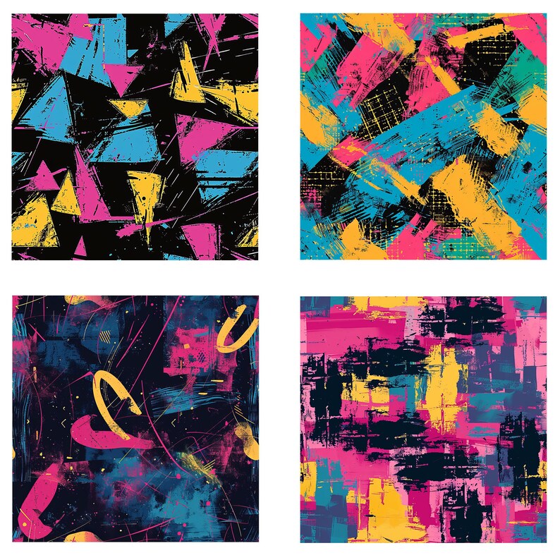 80s Grunge Seamless Digital Paper | Commercial Use | High-resolution ...