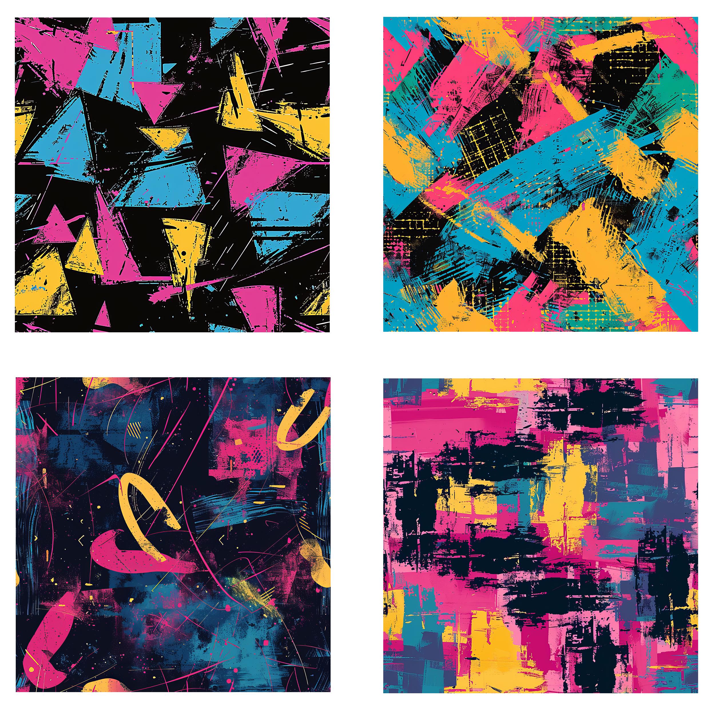 80s Grunge Seamless Digital Paper | Commercial Use | High-resolution ...