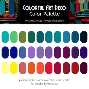 Bundle - Vintage Procreate & Adobe Digital Color Palette Instant ...
