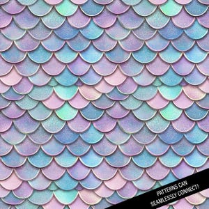 Mermaid Scales Seamless Digital Paper | Commercial Use | High ...