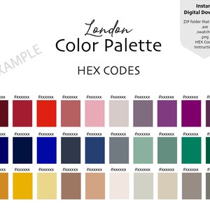 London Inspired Digital Color Palette: 30 Hues for Procreate & Adobe ...