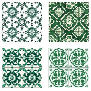 Green Italian Tiles Seamless Digital Paper | Commercial Use | High ...