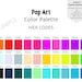 Pop Art Procreate & Adobe Digital Color Palette | Instant Download ...