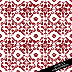 Red Italian Tile Digital Paper: Seamless Mediterranean Patterns (JPG ...