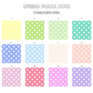 Spring Polka Dots Seamless Digital Paper | Commercial Use | High ...