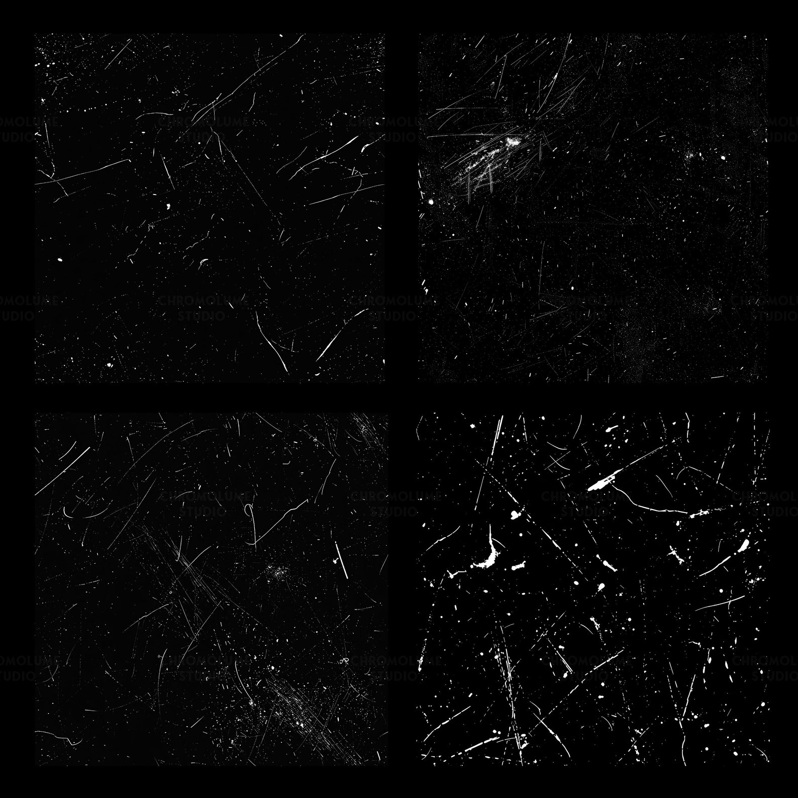 Black & White Specks and Scratches Overlays: 40 Seamless PNG Textures ...
