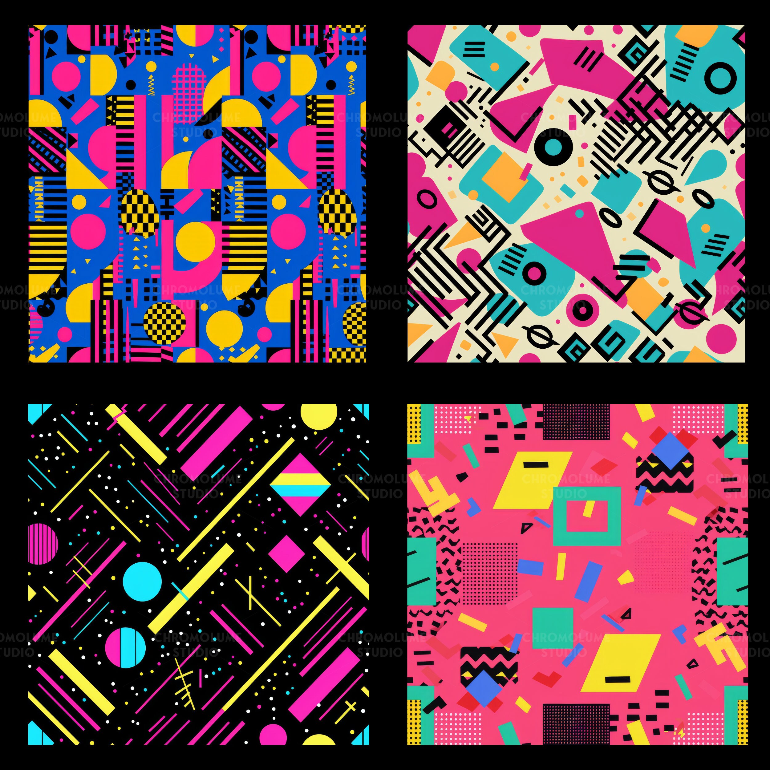 80s Party Seamless Digital Paper Commercial Use High-resolution 300 Dpi ...