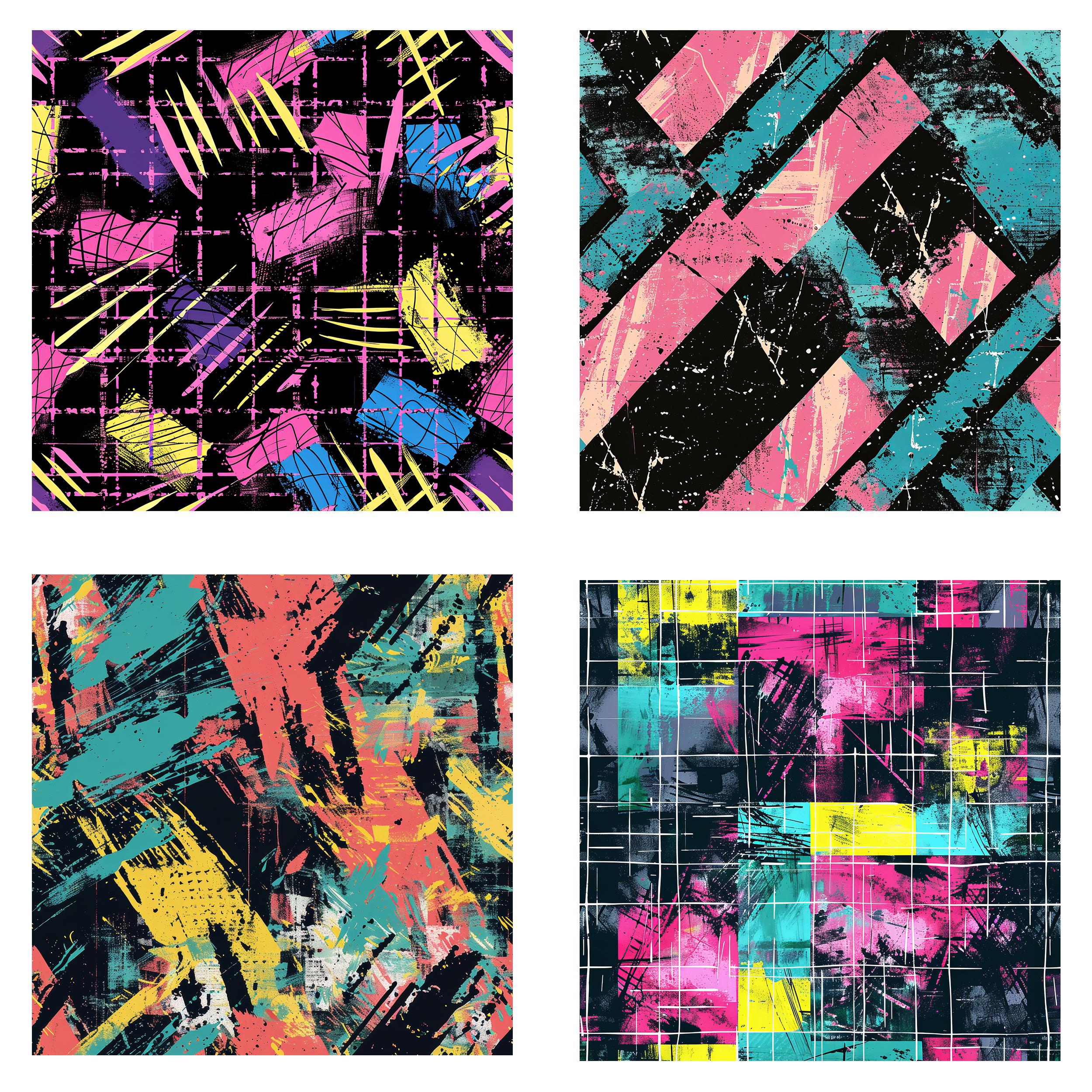 80s Grunge Seamless Digital Paper | Commercial Use | High-resolution ...