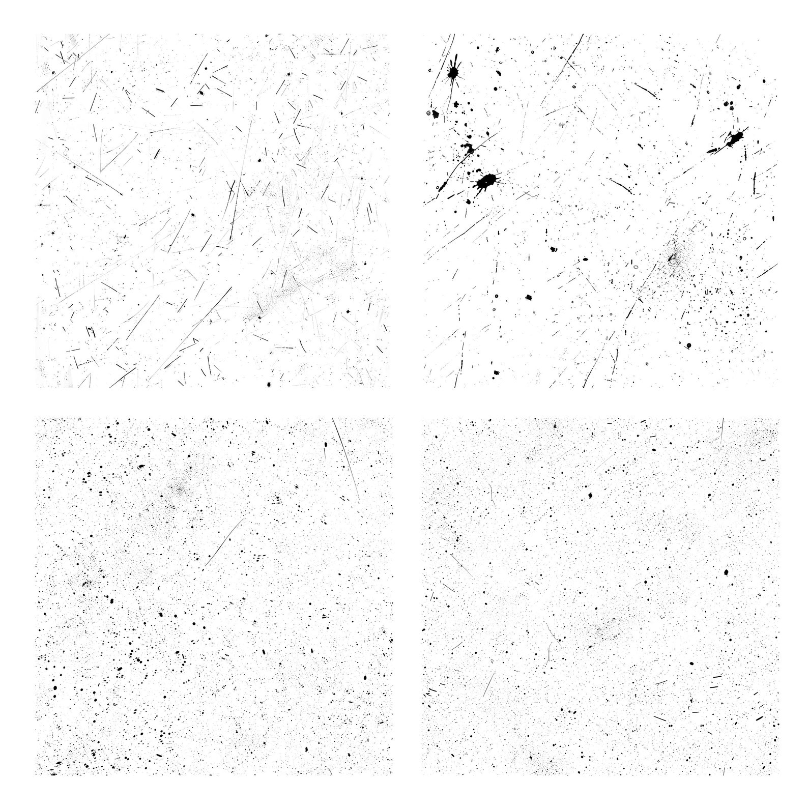 Black AND White Specks & Scratches 40 Seamless Overlays (20 Patterns ...