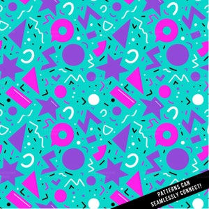 90s Party Seamless Digital Paper | Commercial Use | High-resolution ...