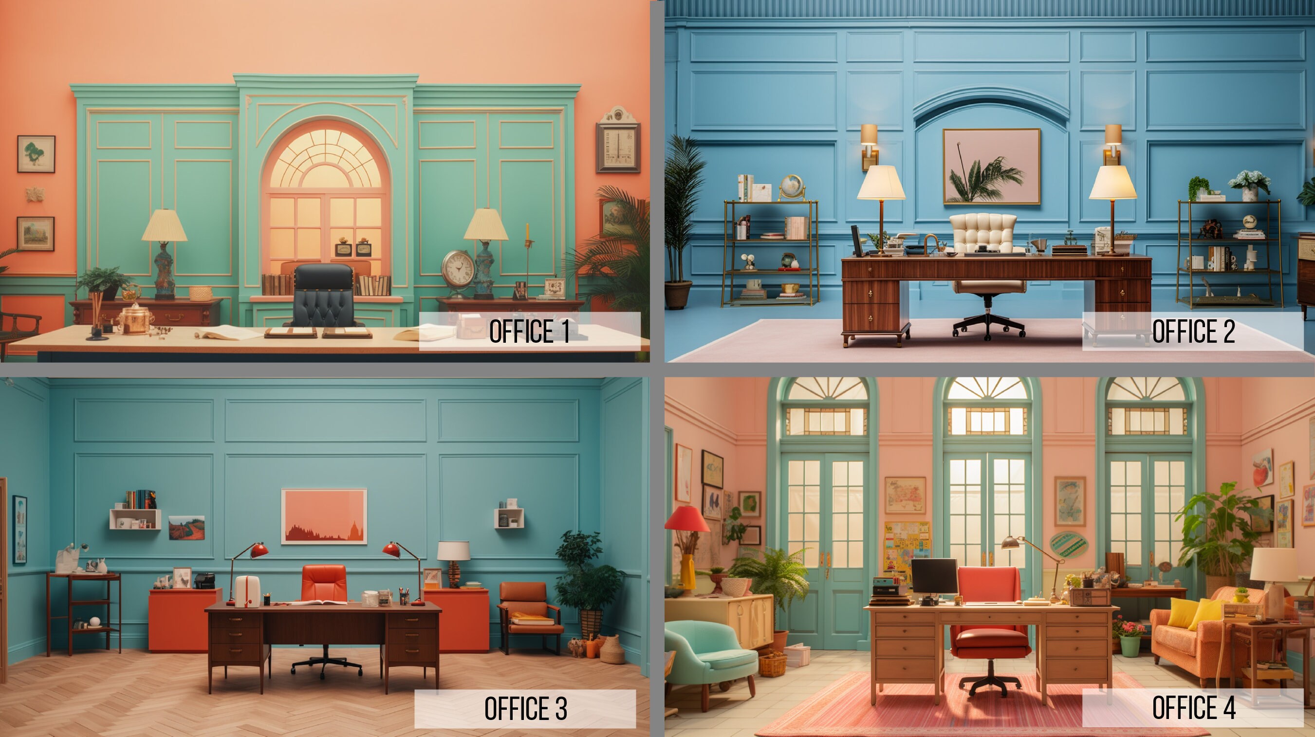 20 Wes Anderson Inspired Virtual Backgrounds: Cinematic Home Interiors ...