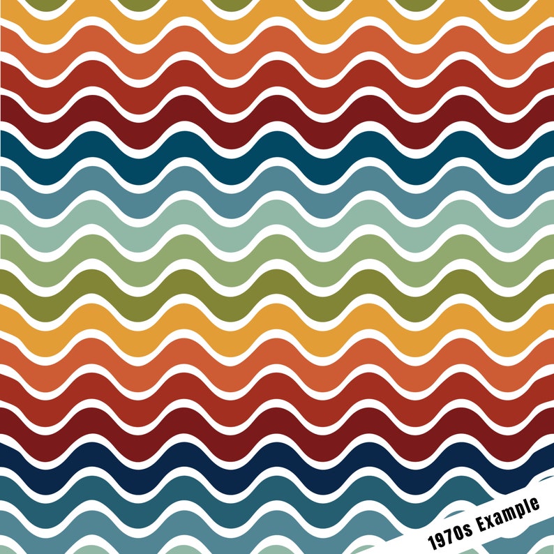 Retro Rainbows Procreate And Adobe Digital Color Palette Instant Download
