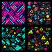 90s Neon Seamless Digital Paper | Commercial Use | High-resolution ...