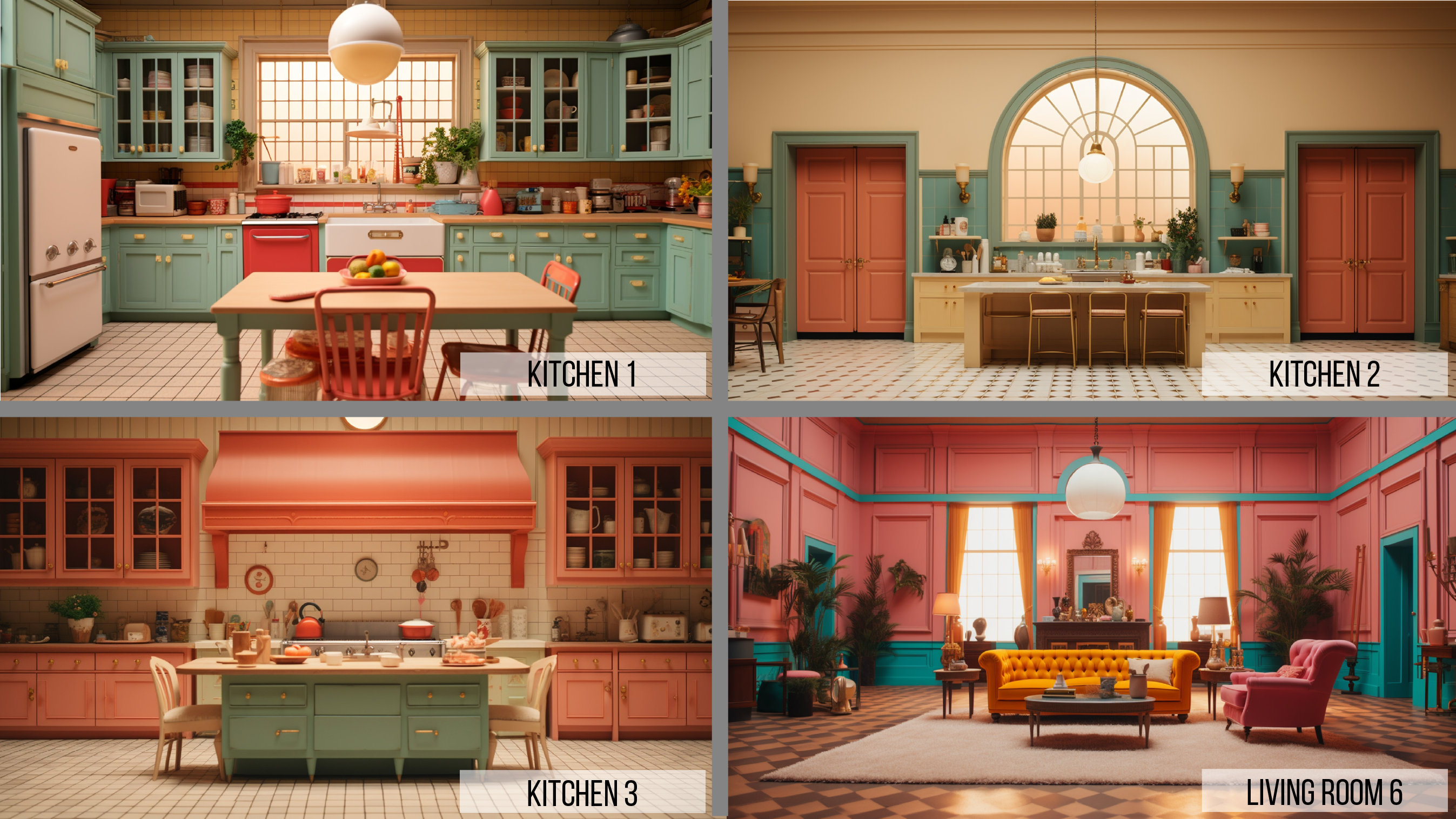 20 Wes Anderson Inspired Virtual Backgrounds: Cinematic Home Interiors ...