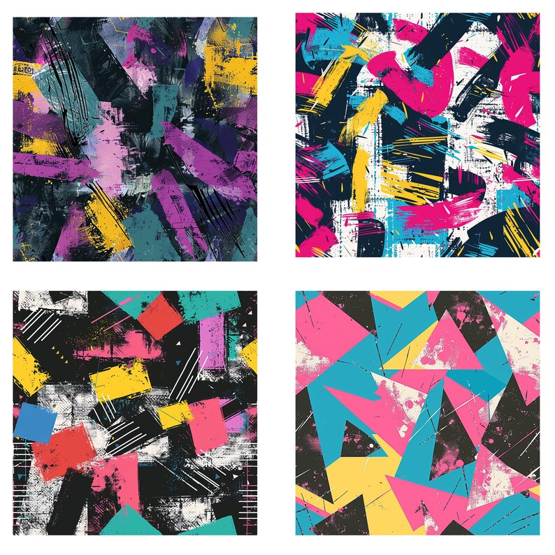 80s Grunge Seamless Digital Paper | Commercial Use | High-resolution ...