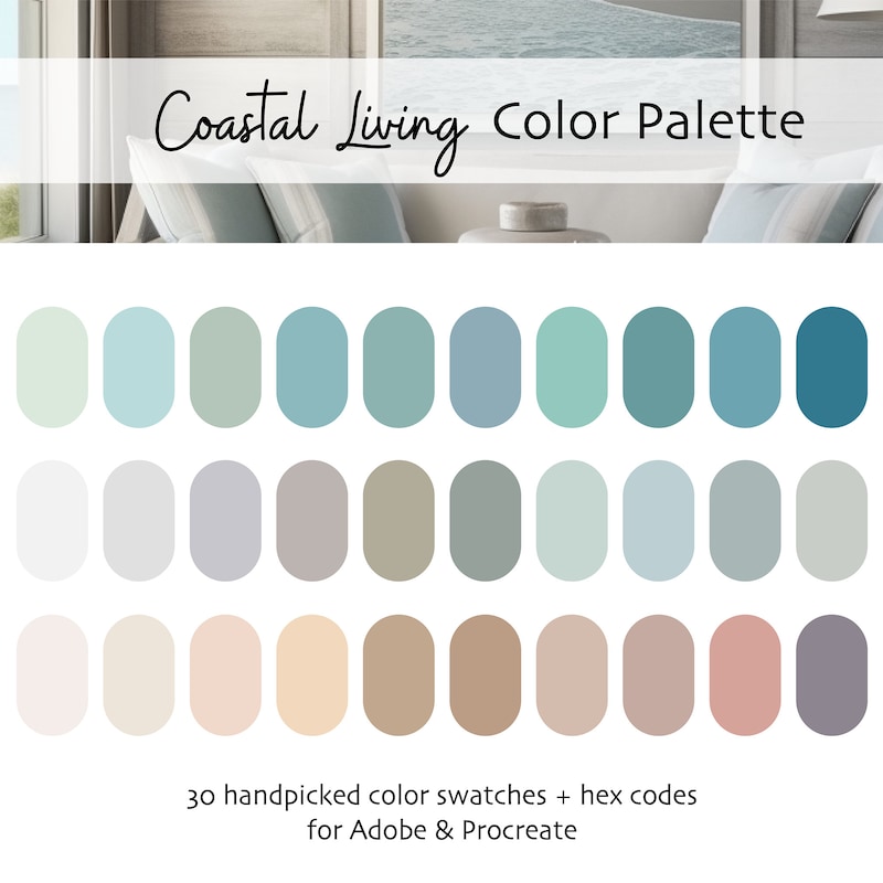 Coastal Color Palette - Etsy