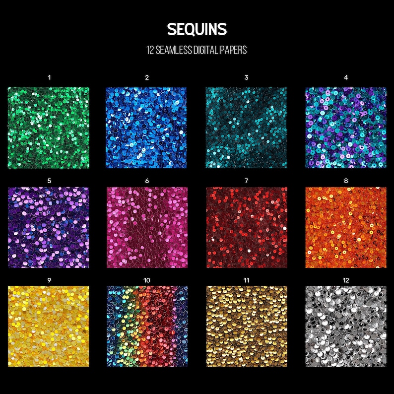 Sequins Digital Paper: Seamless Glitter Patterns (digital Download) - Etsy
