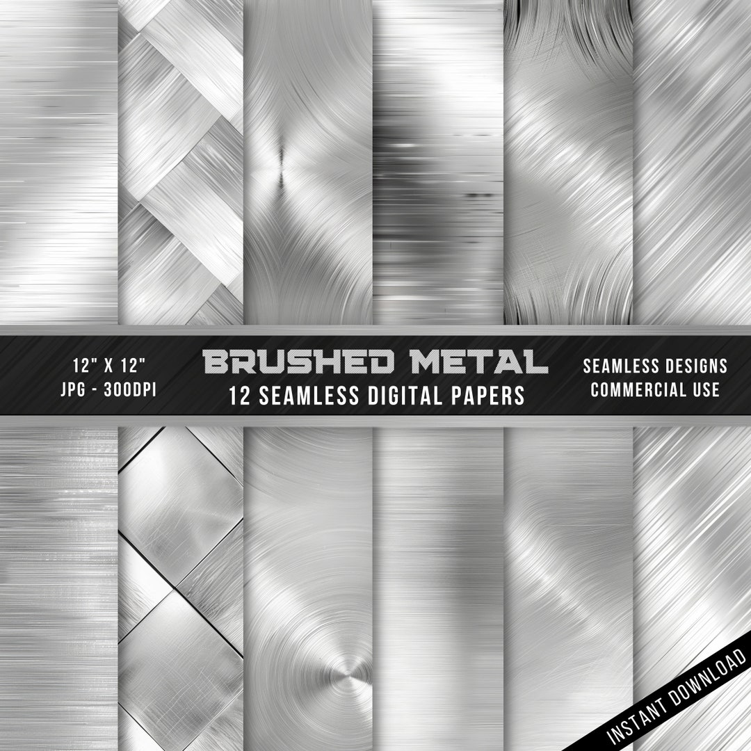 Brushed Metal Seamless Digital Paper | Commercial Use | High-resolution ...