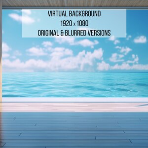 Ocean View Virtual Meeting Background | Backdrop | Zoom | Microsoft ...