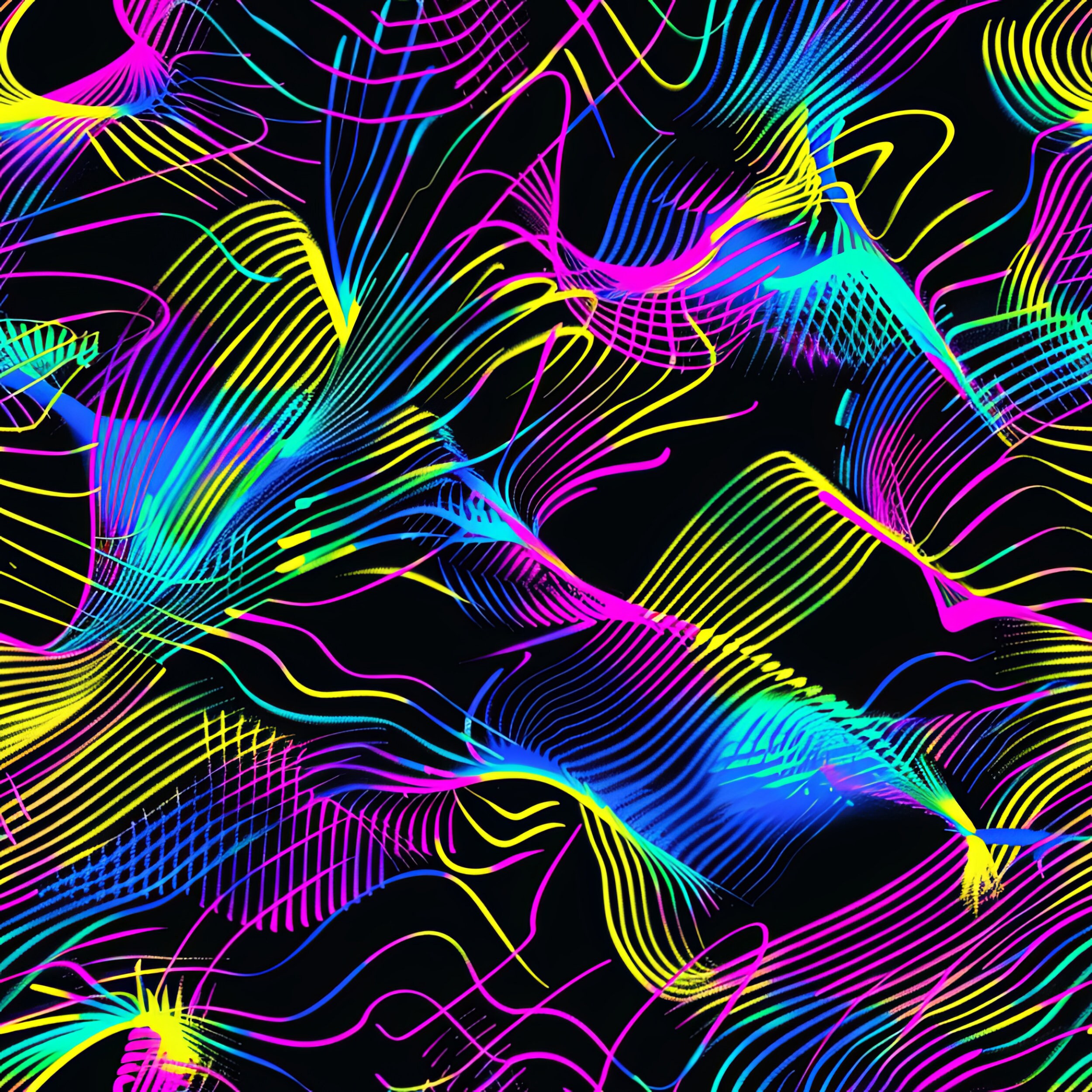 90s Neon Glow Seamless Digital Paper Commercial Use High-resolution 300 ...