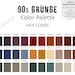 90s Grunge Color Palette: Moody Retro Swatches (digital Download) - Etsy