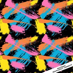 90s Remix: Abstract Splatter Art Seamless Digital Paper Commercial Use ...