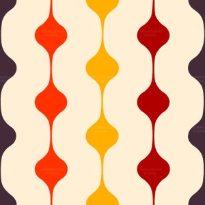 Retro Geometric Digital Paper: Seamless 60s 70s Vintage Patterns ...