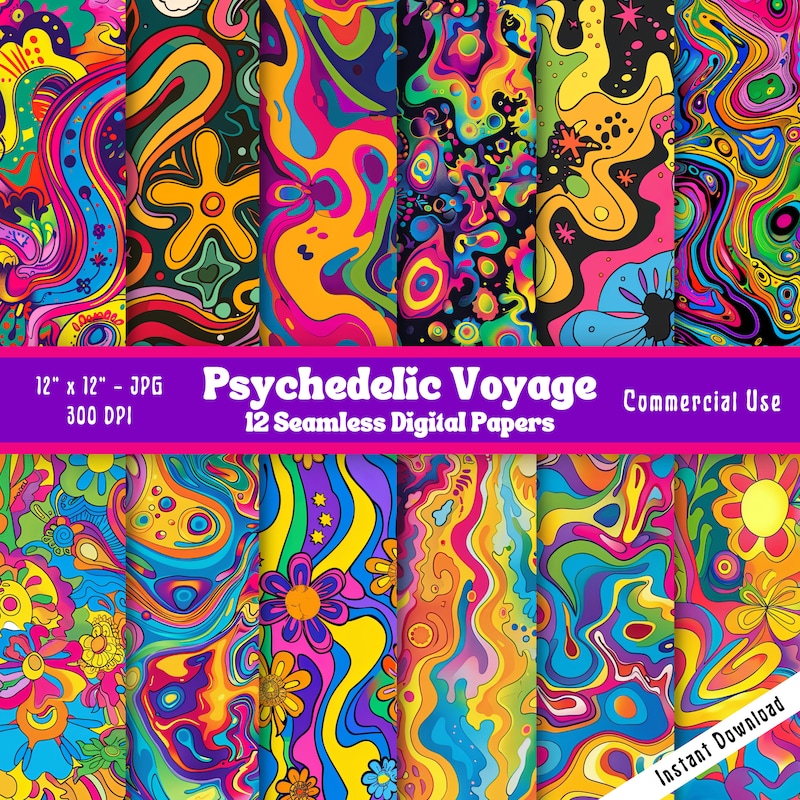 Psychedelic Drawing - Etsy