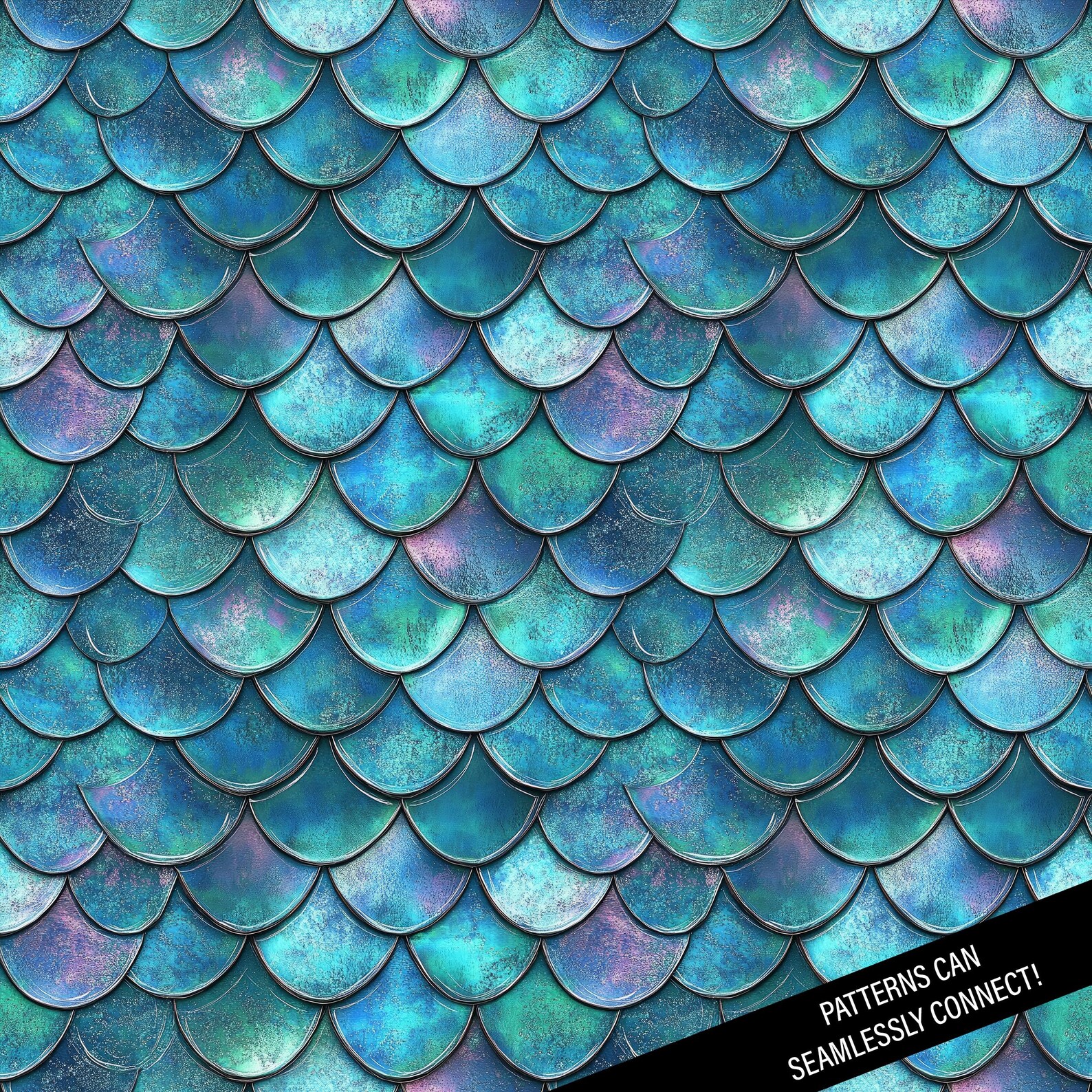 Mermaid Scales Seamless Digital Paper Commercial Use High-resolution ...