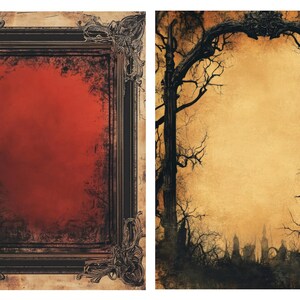 Horror Frames Digital Paper: Halloween Borders (8.5"x11" JPG Digital ...