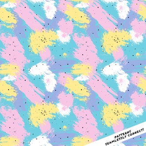 90s Remix: Abstract Splatter Art Seamless Digital Paper Commercial Use ...