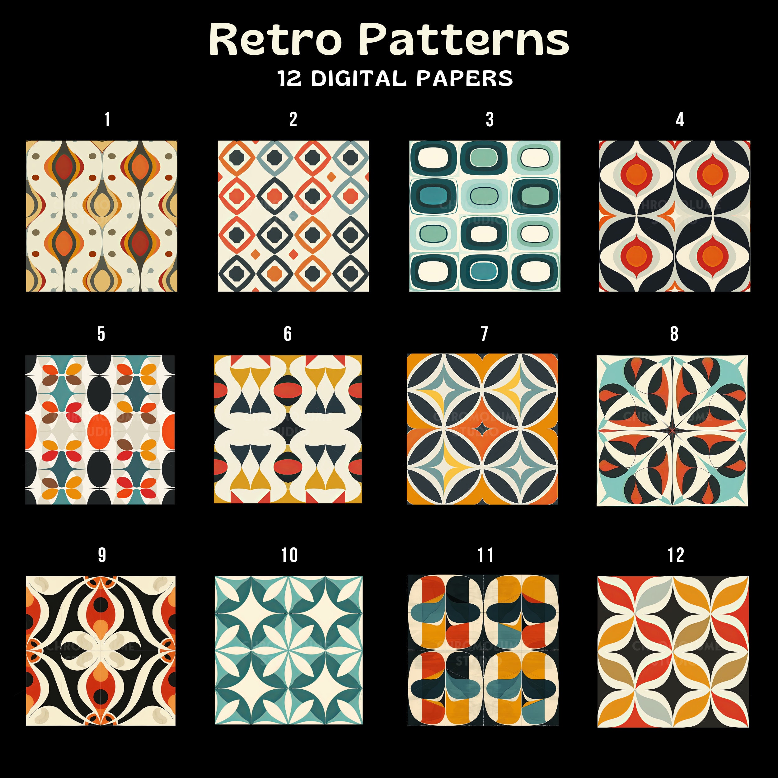 Retro Seamless Digital Paper Commercial Use High-resolution 300 Dpi JPG ...